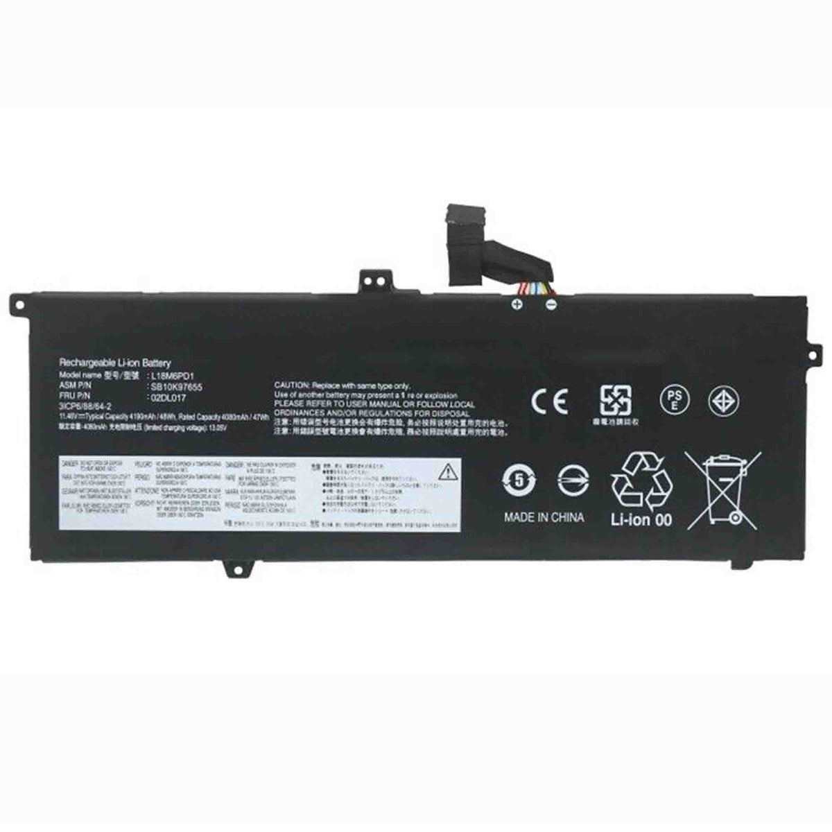 Lenovo ThinkPad X390 48Wh 6 Cell Laptop Battery in Pakistan
