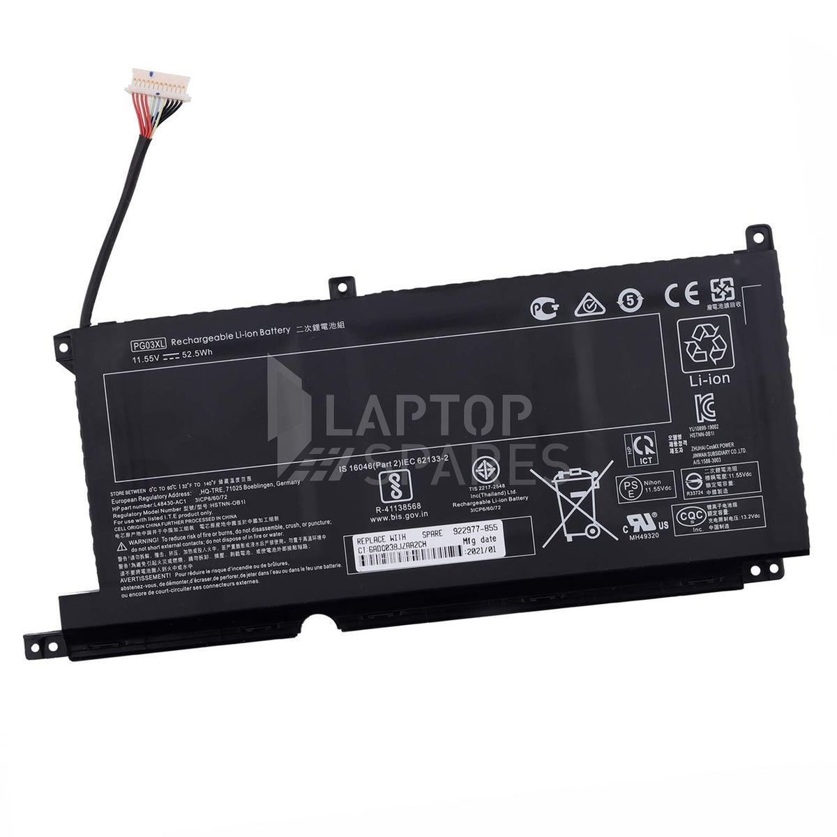 HP Pavilion 15-DK PG03XL 52Wh 3 Cell Laptop Battery in Pakistan